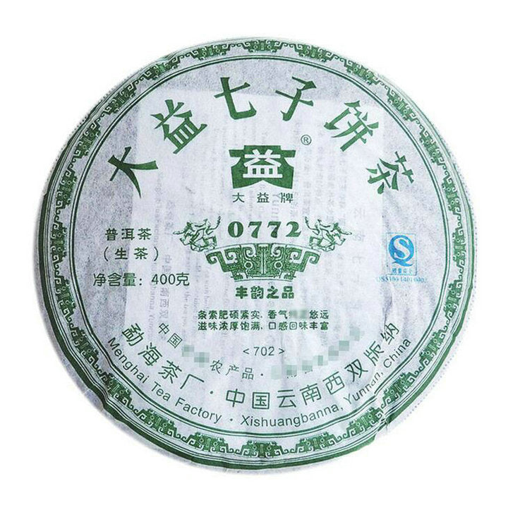 2007 DaYi "0772" Cake 357g Puerh Sheng Cha Raw Tea