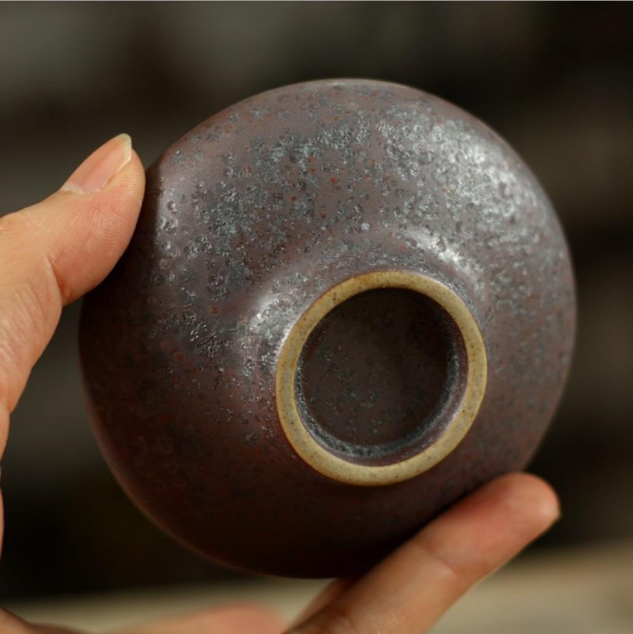 Fancy Rust Glaze Porcelain, Tea Cups, 3 Variations.