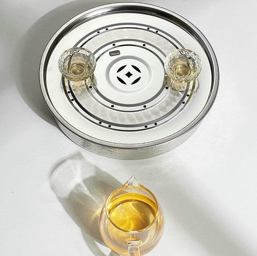 Stainless Steel Tea Tray / Saucer / Board with Water Tank 5 Variations
