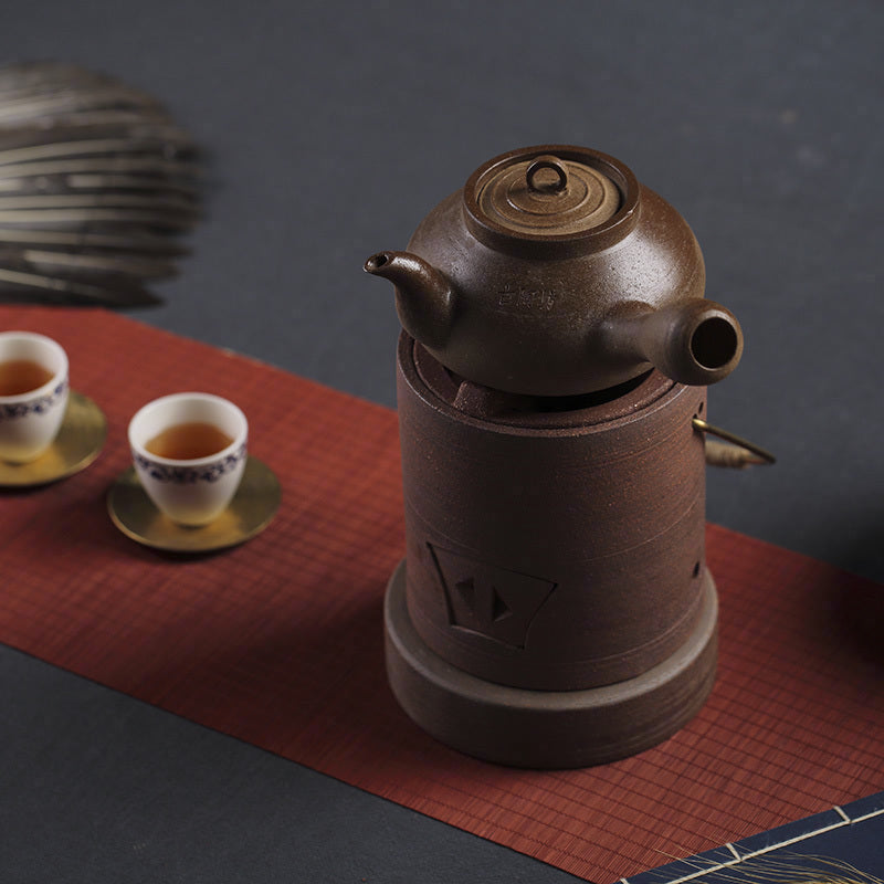 Chaozhou Pottery "Xiang Hu" Water Boiling Kettle 590ml with "Ti Liang"